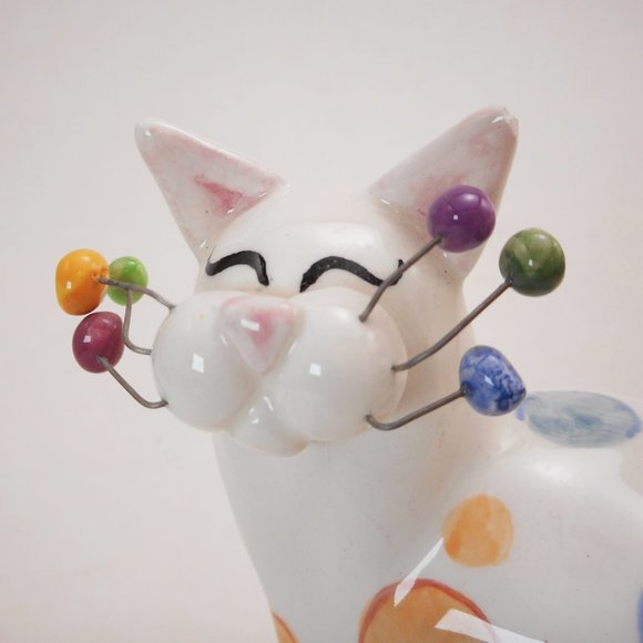 Accents | Cat Figurine By Amy Lacombe 201 Colorful Hearts Vintage ...